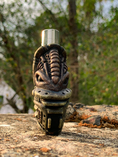 Cyber Reptile Alien Handmade Removable Lighter Case