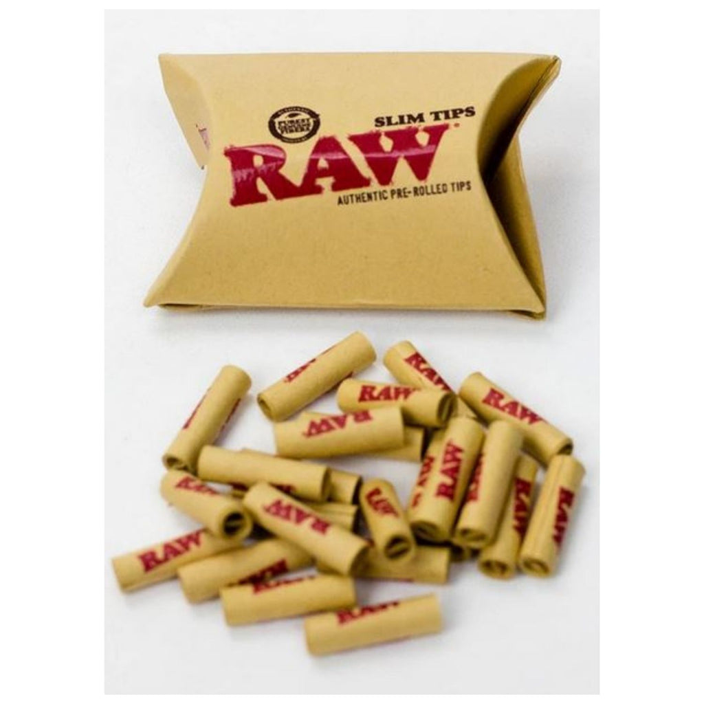 RAW Pre-Rolled Slim Filter Tips - 21 Tips