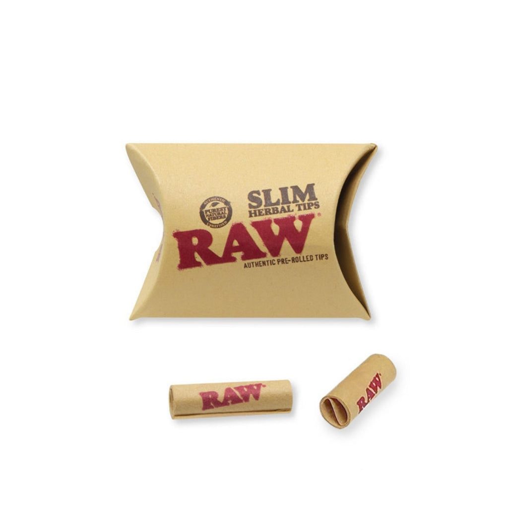 RAW Pre-Rolled Slim Filter Tips - 21 Tips