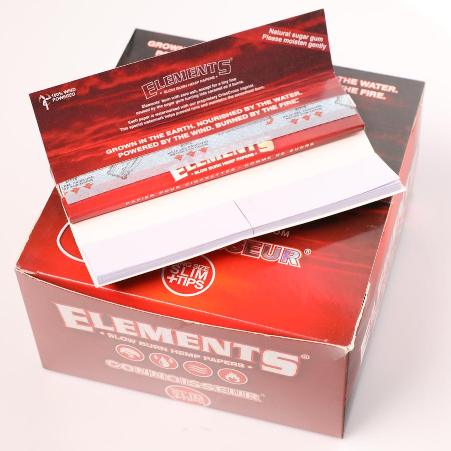 Elements Red Hemp King Size Connoisseur with Tips